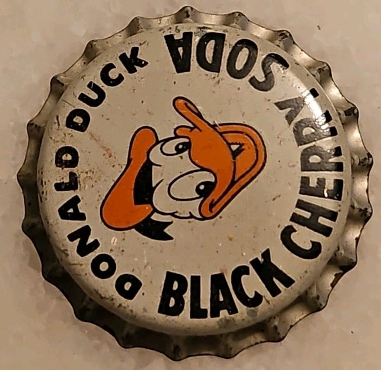 Vintage Donald Duck Black Cherry Soda Cork Lined Bottle Cap Crown ...