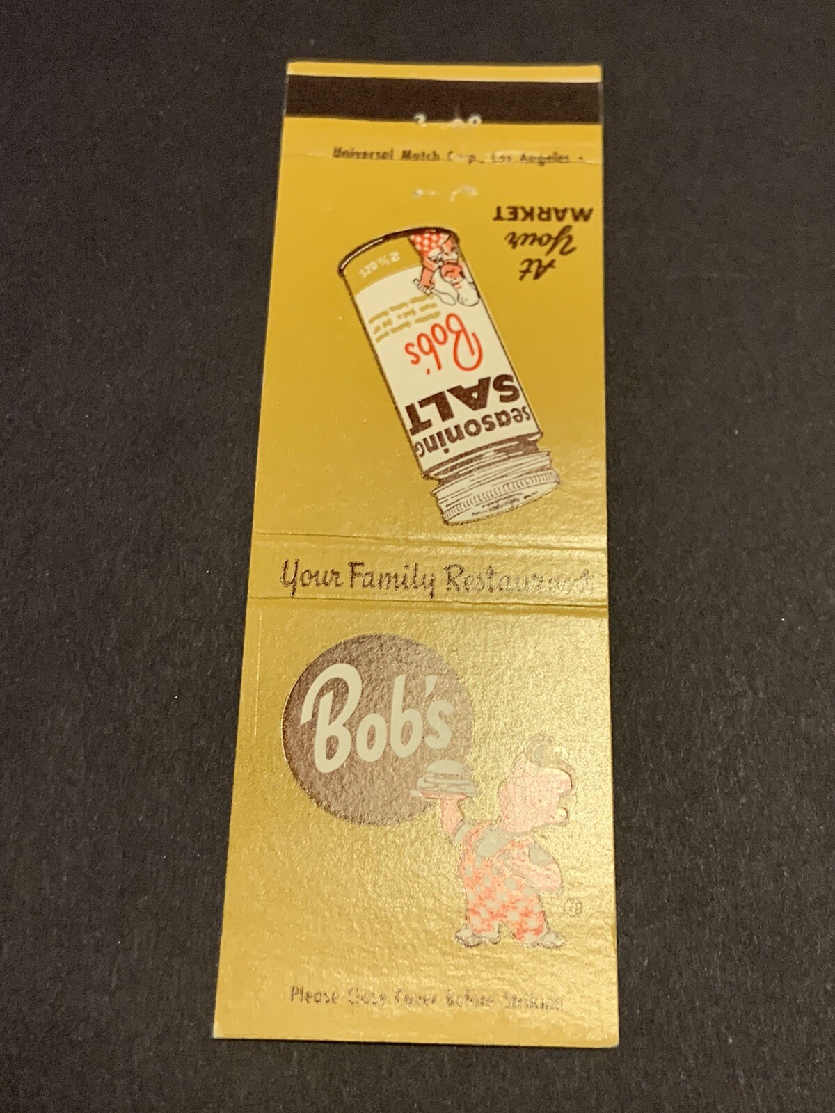 Vintage Matchbook: “Bob’s Food Products” Matchcover | eBay