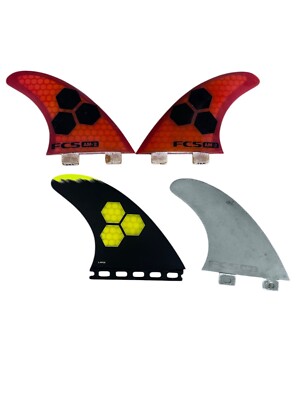 FCS AM-2 Tri-Fin Surfboard Fins - Used, Minor Scratchs Extra Center Fin ...