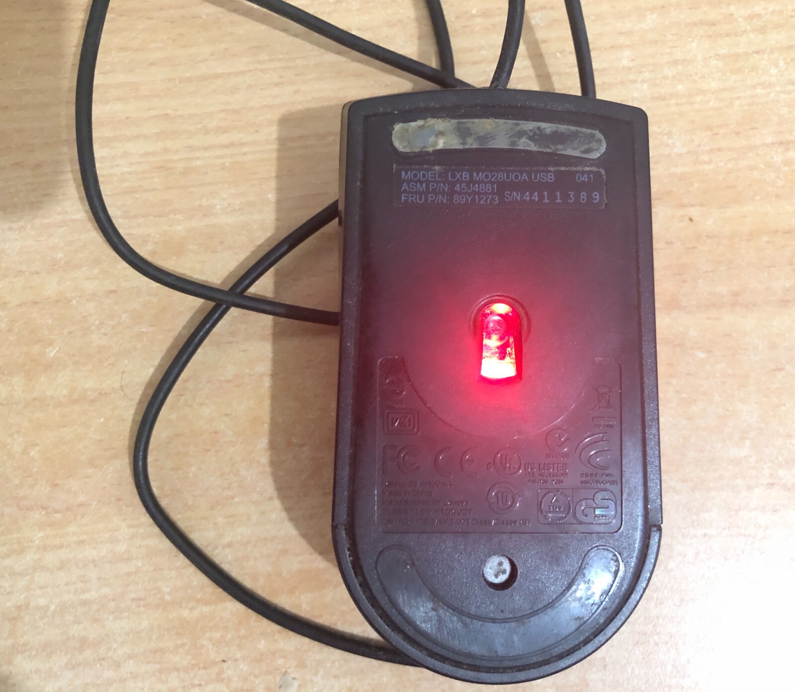 Lenovo LXB MO28UOA Optical Mouse 400 DPI USB Wired Light Weight | eBay UK