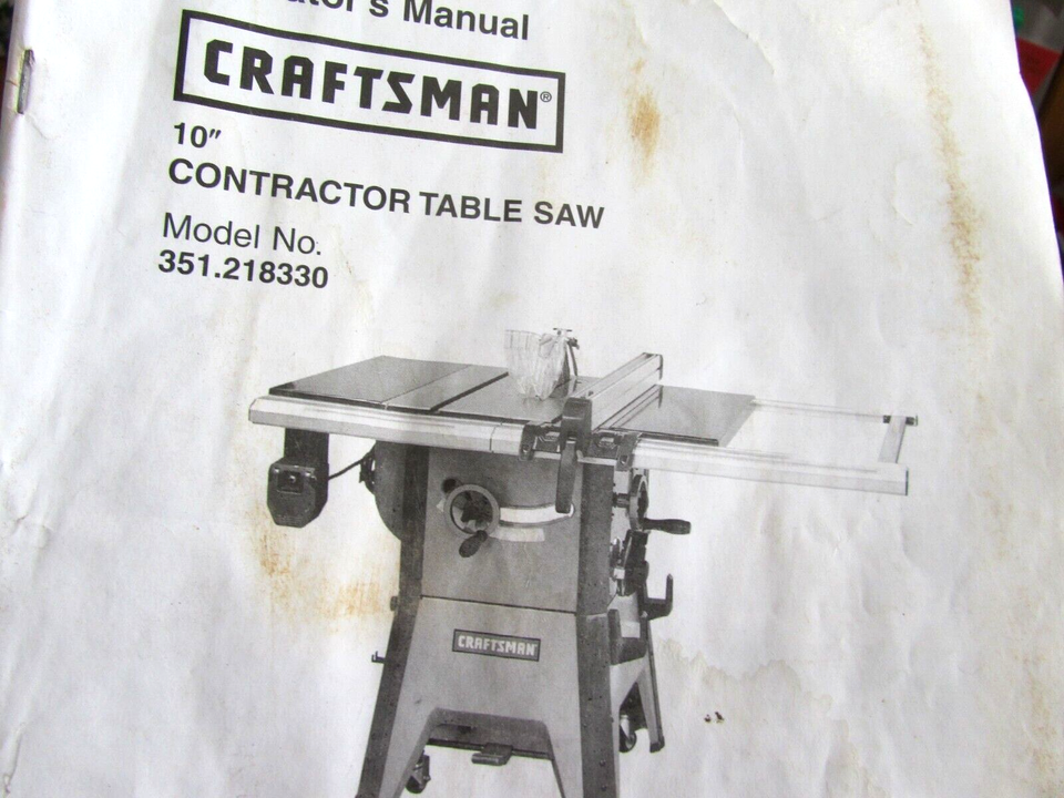Caster Set 31165.00 From 10" Craftsman 351.218330 Contractor's Table ...