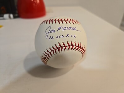 Jon Matlack Signed Autographed Baseball - w/COA Mets Rangers 1972 NL ...