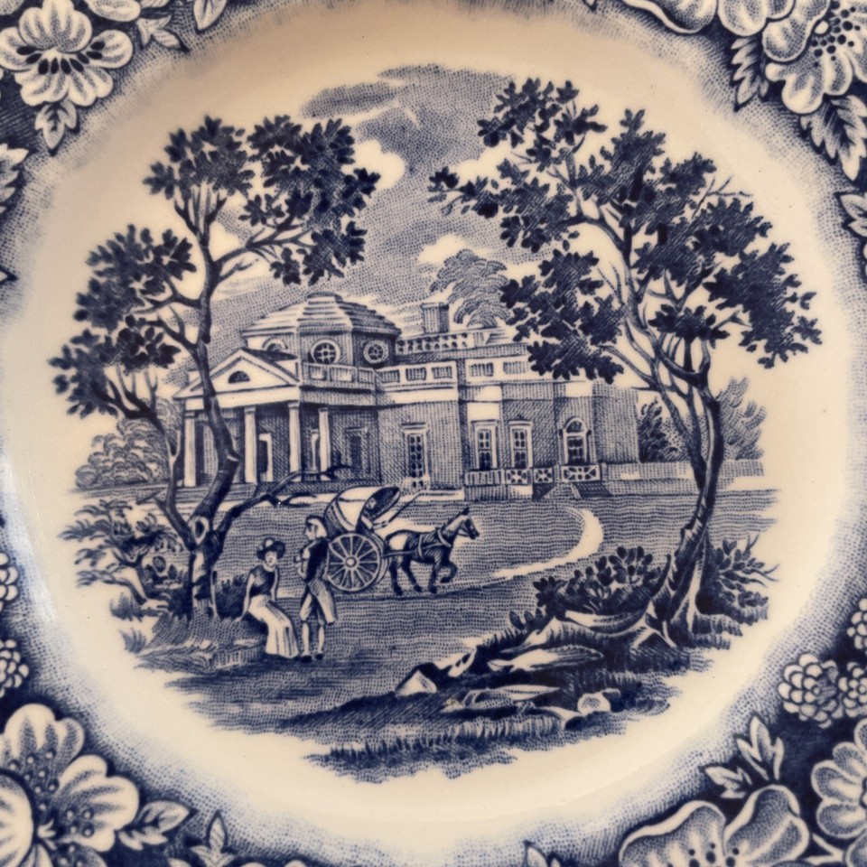 Vintage Liberty Blue Bread Plate 6” Wide Trinket Dish Staffordshire | eBay