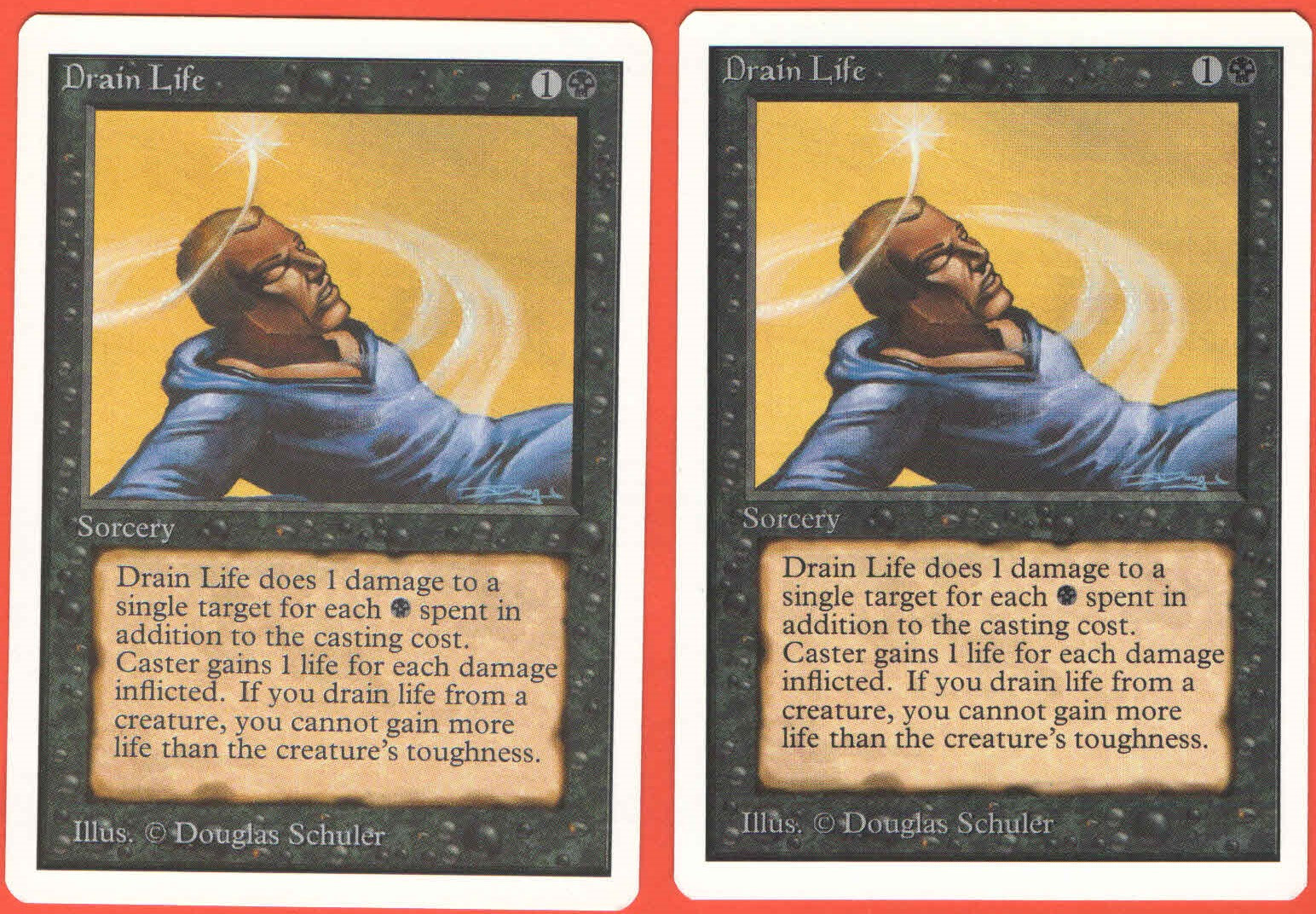 MTG ~ Drain Life X2 ~ Unlimited Commons ~ (1993) NM/M ~ FREE SHIPPING ...