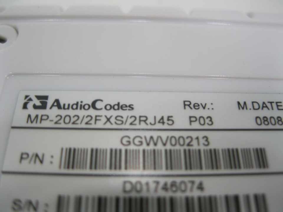 Audiocodes MP-202/2FXS/2RJ45 GGWV00213 MP-202 + Warranty | eBay
