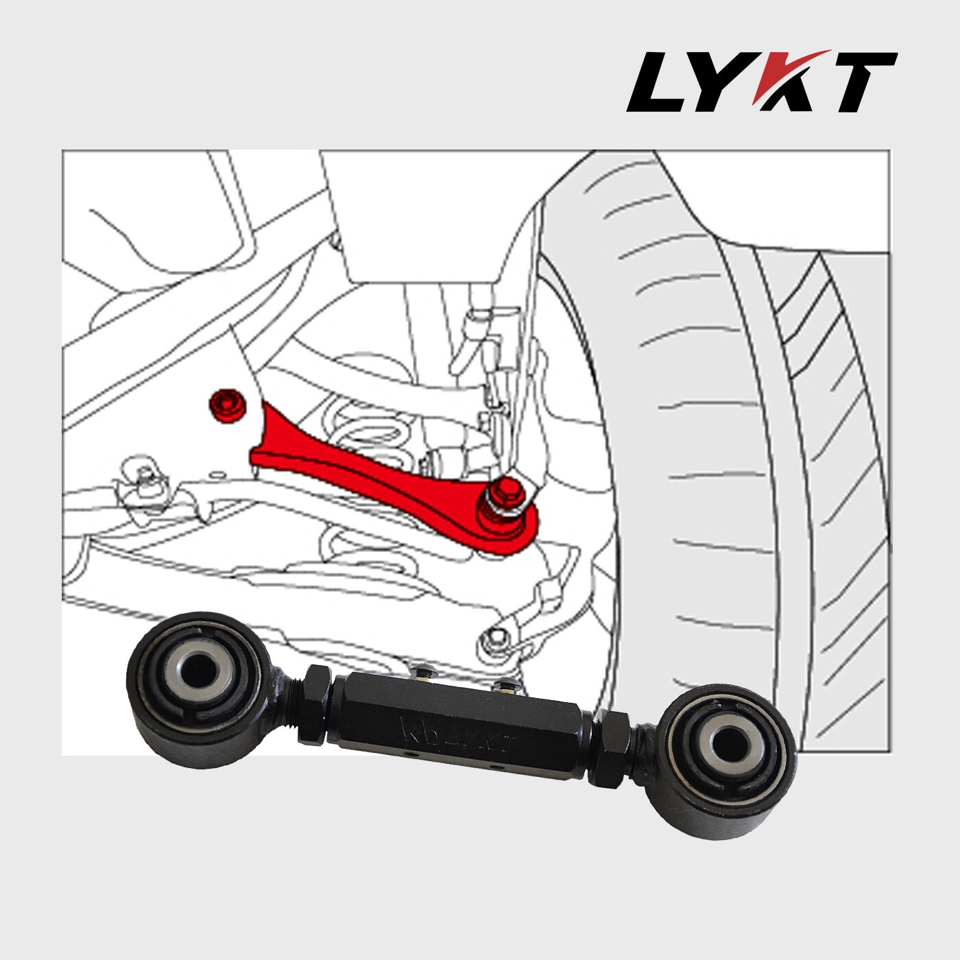 2pcs Adjustable Control Arms alignment Rear Toe Kit for Volvo XC60、S60 ...