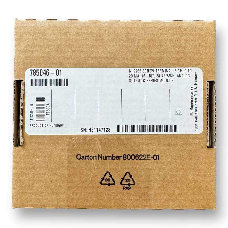 NEW National Instruments NI 9266 8-ch Analog Current Output Module ...