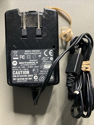 Genuine Motorola AC Charger (FMP5202C) - Micro-USB, Travel-Friendly ...