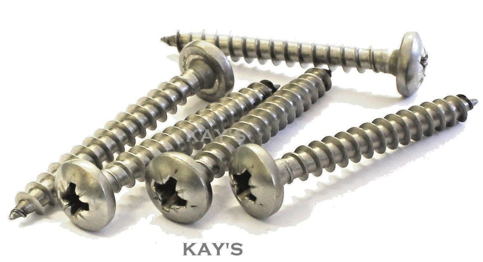 POZI DRIVE PAN HEAD CHIPBOARD WOOD SCREWS A2 STAINLESS STEEL 3mm 4mm ...