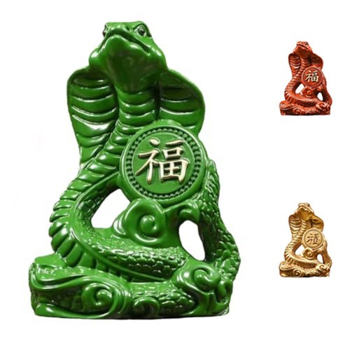 Small Snake Statue Chinese Feng Shui Animal Sculpture for Home Decor ...