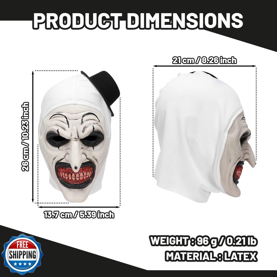 Hcirjhie Halloween Masks - Joker Masks and Scary Clown Masks for Role ...