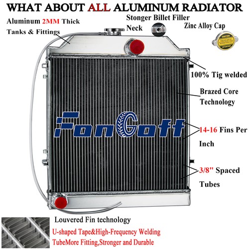 4 Row Radiator FOR Massey Ferguson 375 383 390 393 398 399 1695721R2 ...