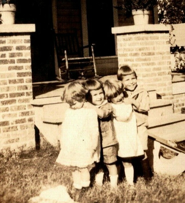 Vintage 1930's Photograph Depression Era Children in Front of Craftsman ...