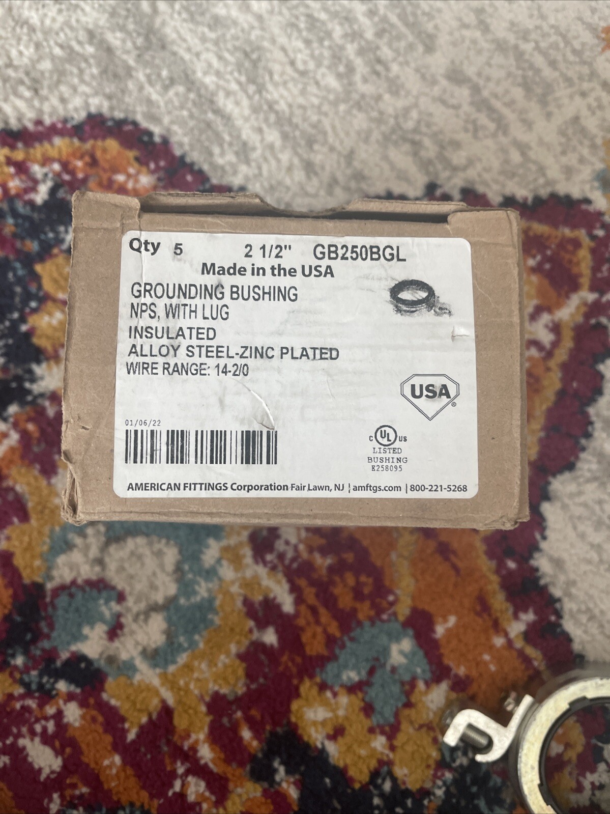American Fittings (Qty. 5) GB250BGL 2-1/2" Ground Bushing NPS with Lug ...