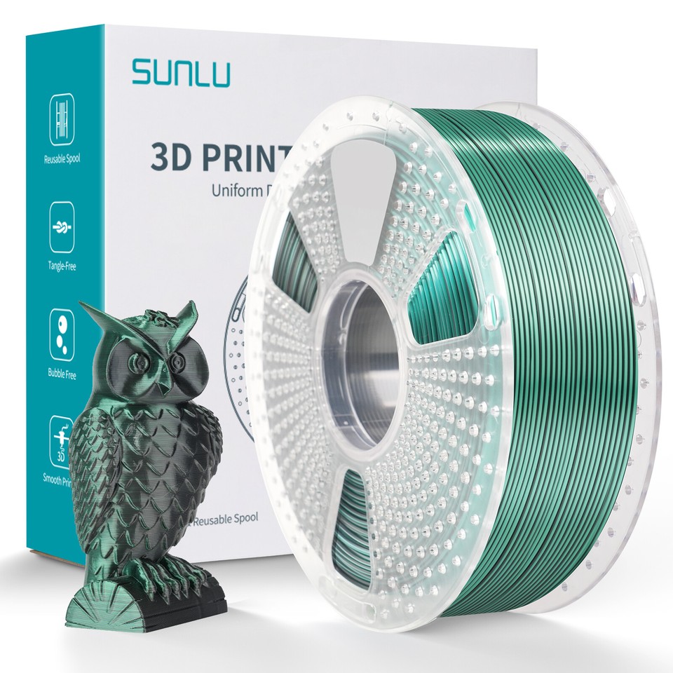 SUNLU Silk Textures PLA+ 3D Printer Filament Dual/Triple Color 1KG 1 ...