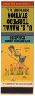1940s WW2 Matchbook Cover Gil Elvgren Pinup Naval Torpedo Station ...