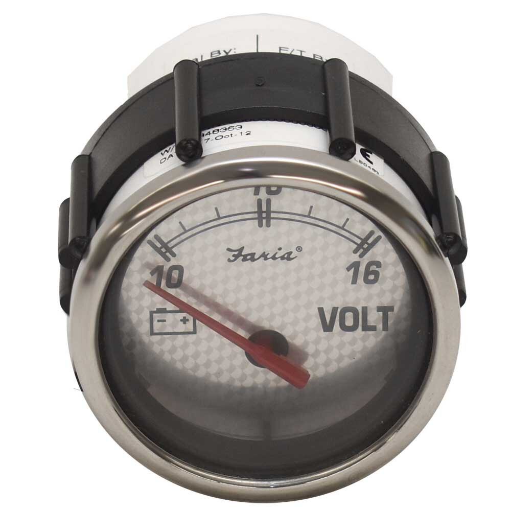 Faria Boat Volt Gauge VP7162A | 2 Inch Silver Newport Carbon | eBay