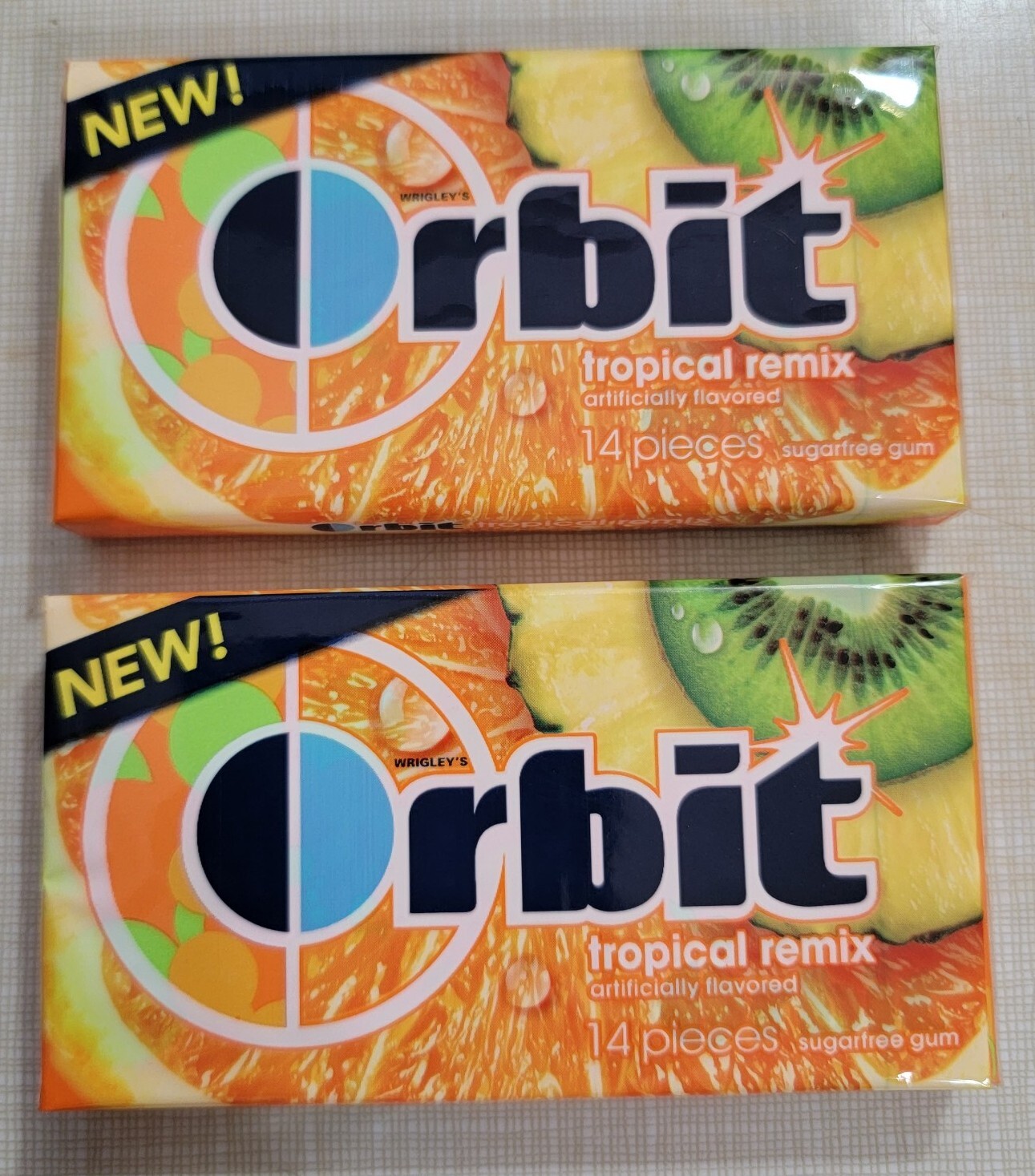 2- Orbit TROPICAL REMIX Chewing Gum Collector Packs. HTF/Discontinued ...