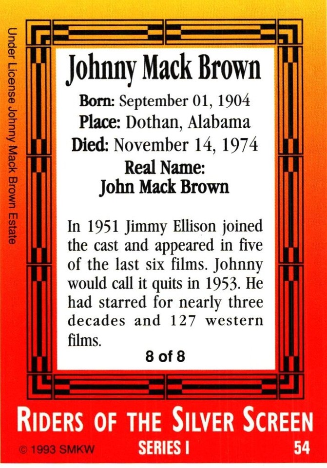#54 Johnny Mack Brown In Between Men, Riders of Silver Screen Trading ...