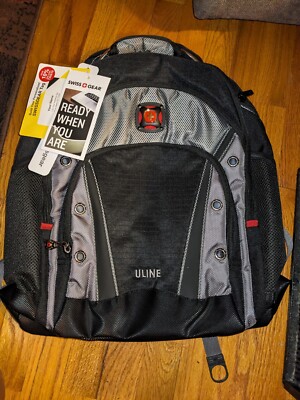 Uline SwissGear 16” Laptop Backpack Black & Grey BRAND NEW TAGS ...