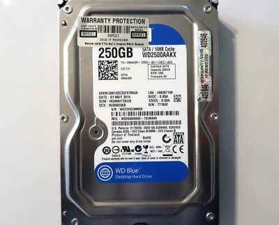WD WD2500AAKX-75U6AA0 HGNNHT2AGB (WCC2) Thaïlande 250gb 3.5 " SATA HDD ...