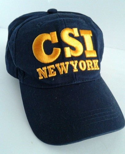 CSI New York Baseball Hat Navy Gold stitched logo insignia NWOT | eBay