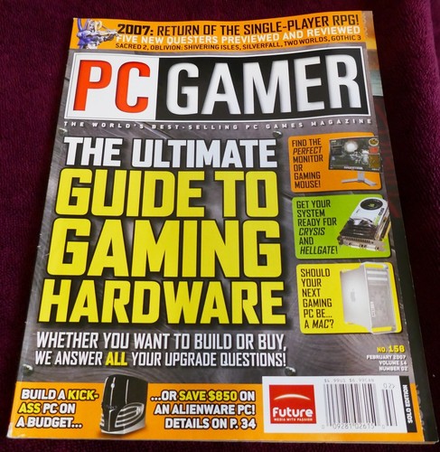 PC GAMER FEBRUARY 2007-Gaming Hardware/Left 4 Dead/Splinter Cell/NFS/NO ...
