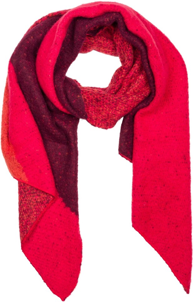 Damen weicher 3-Farbiger Web Schal in asymmetrischer Form, warme Winter ...