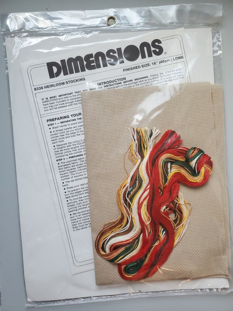 Vintage Dimensions Heirloom Stocking Cross Stitch Kit 8336 for sale ...