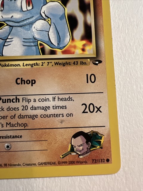Pokémon TCG Giovanni's Machop Gym Challenge 72 Regular 1st Edition ...