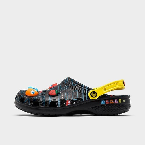 NIB Men Crocs X Pac-Man Classic Clog Black Maze Ghosts 2023 209321 001 ...