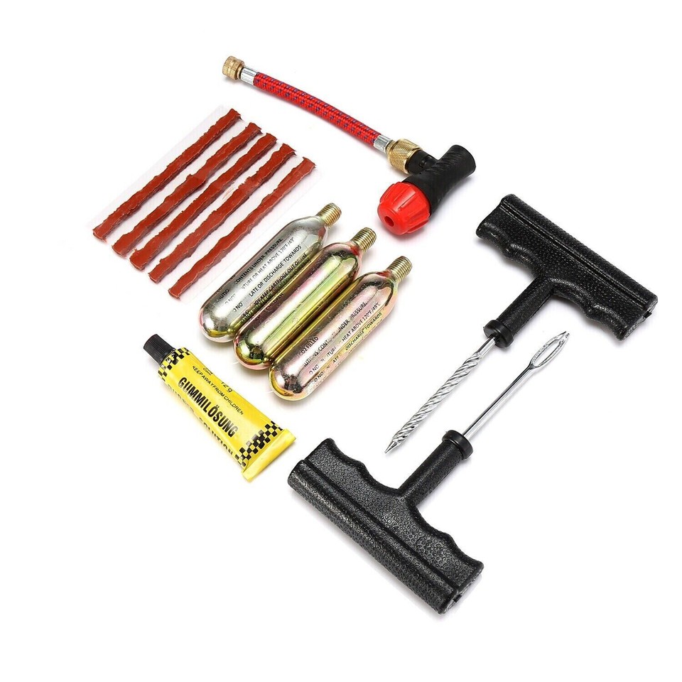 Emergency Car Van Motorcycle Tubeless Tyre Puncture Repair Kit 5 ...
