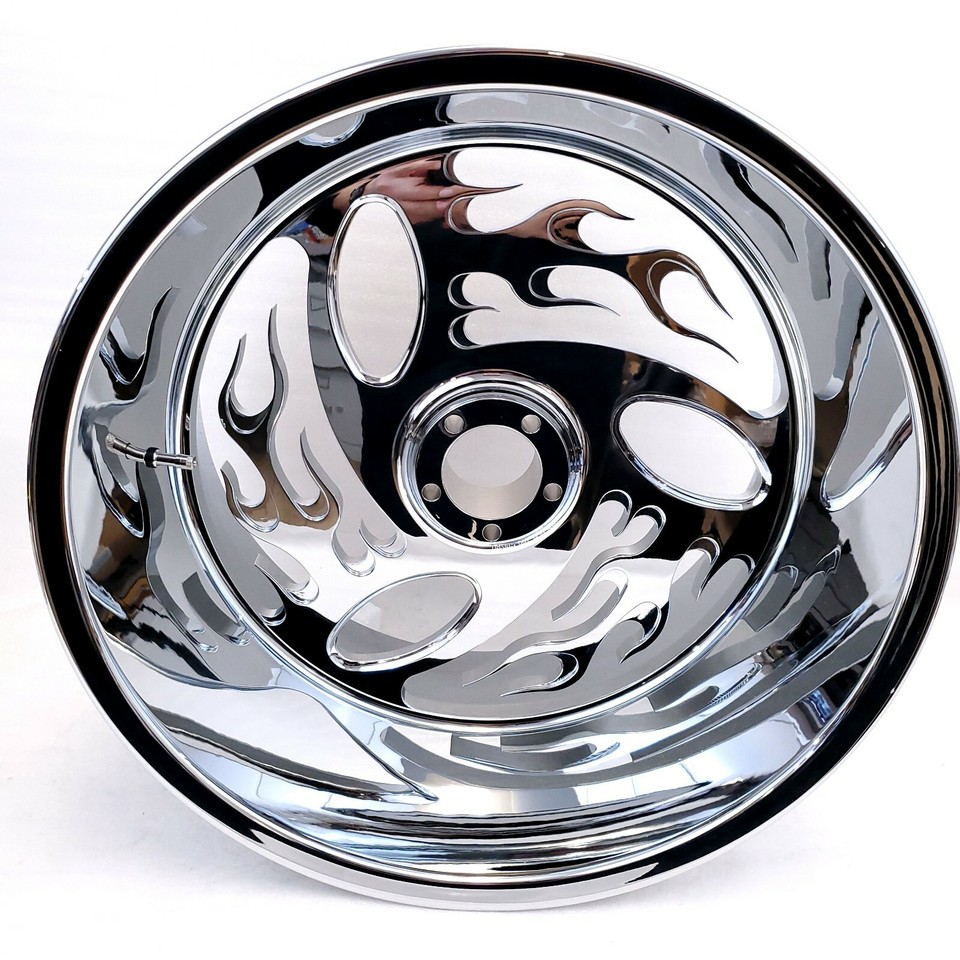 Custom Chrome Inferno Rear Wheel Chrome Flames 18 x 10.5 600935 | eBay