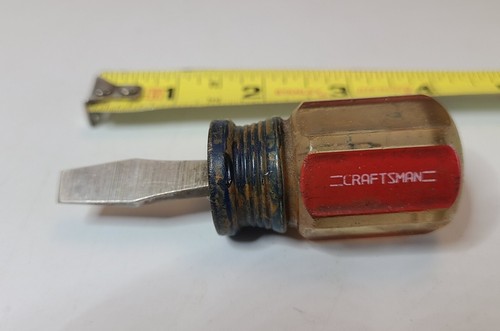 VINTAGE CRAFTSMAN 9 4151 E WF Stubby 1/4" Flat Head Screw Driver Made ...