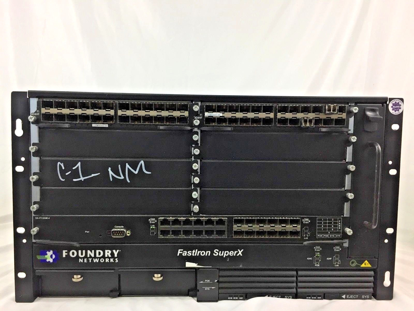 Foundry Networks FastIron SuperX FI 424HF SX-FI12GM-4 | eBay