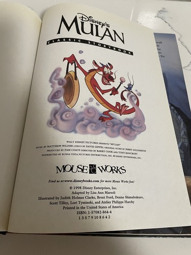 Vintage 1998-Disney’s-Mulan Classic Story Book Hard cover-Pre Owned ...