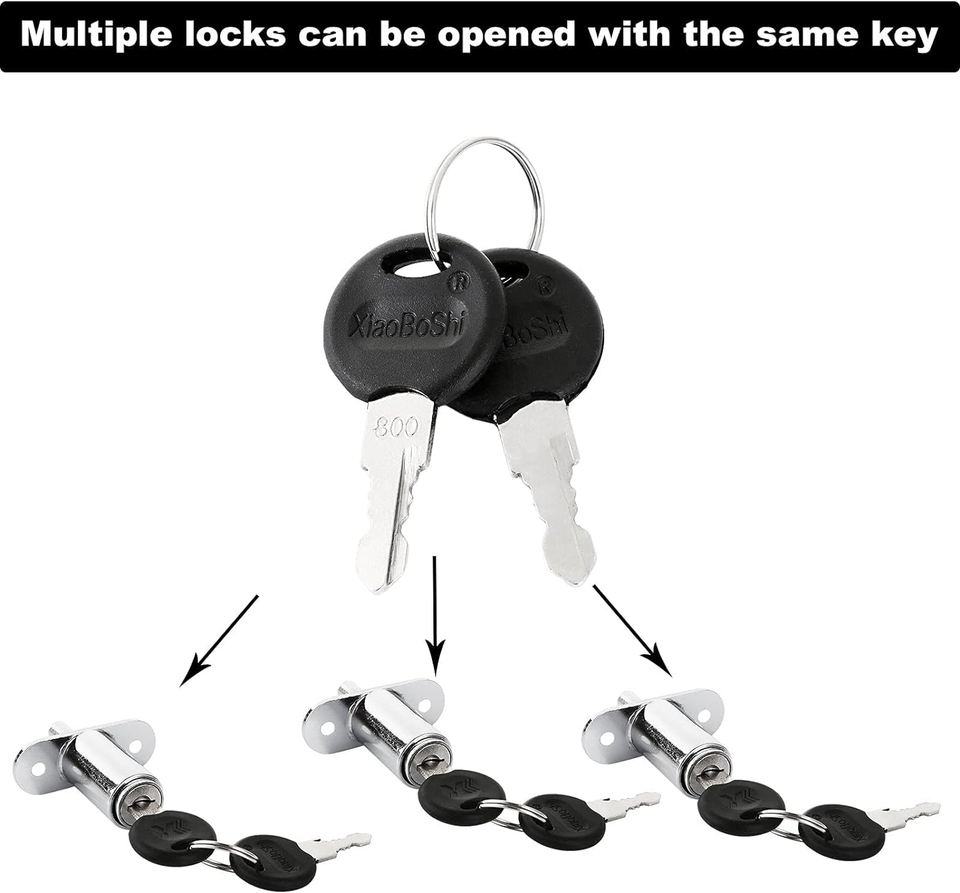 10PCS Push Plunger Lock, 3/4" Cylinder Diameter 1-1/4" Cylinder Length ...