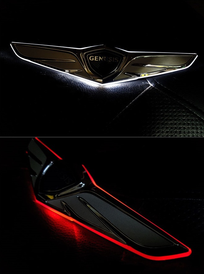 Front Hood Wing Logo 2Way LED Emblem Badge For 2019~2021 Genesis G70 | eBay
