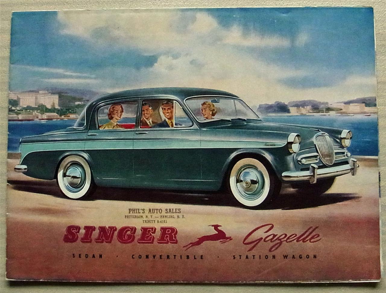 SINGER GAZELLE SEDAN CVT STATION WAGON USA Sales Brochure #4166/EX/USA ...
