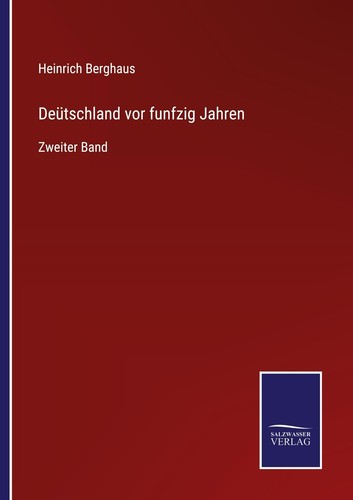 Heinrich Berghaus | Deütschland vor funfzig Jahren | Taschenbuch ...