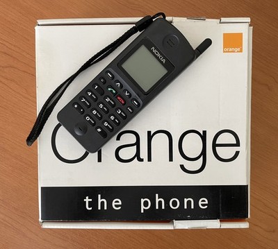 Nokia Orange The Phone NHK-1XA Retro 1994 Mobile Phone Boxed Complete ...