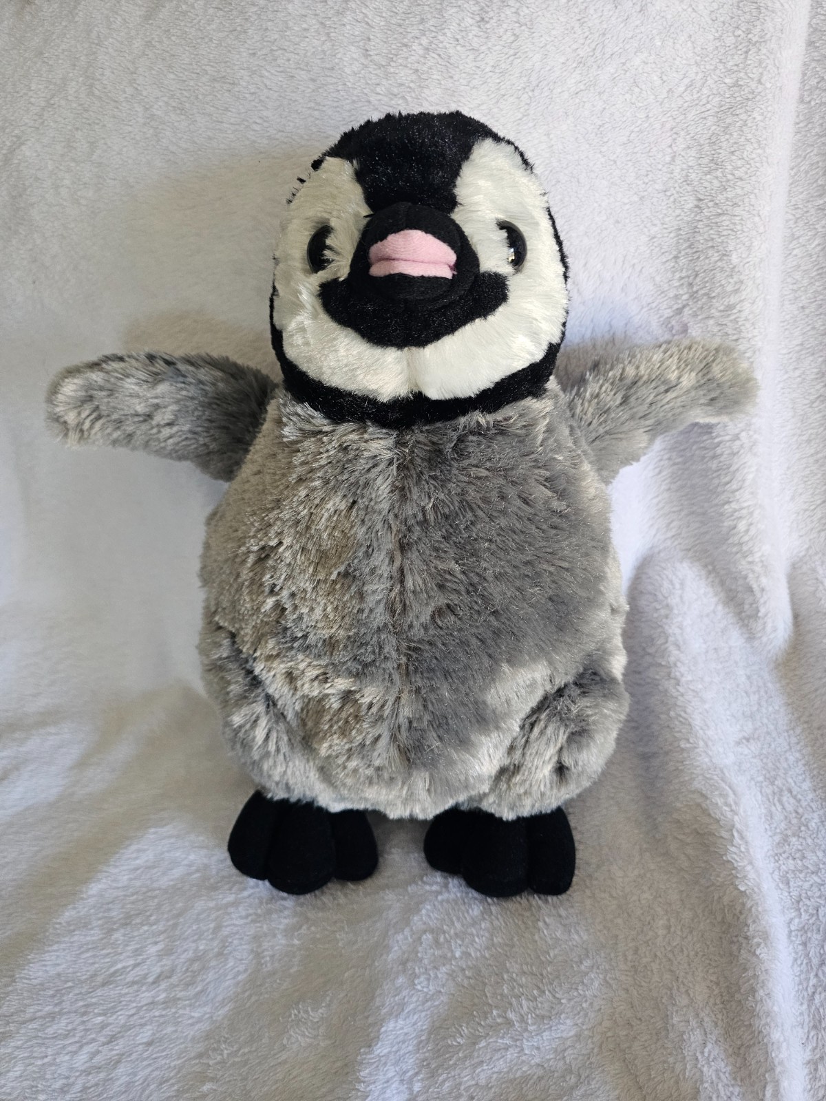 Wild Republic Penguin Plush Stuffed Animal Toy Gray & Black Bean Bag 12 ...