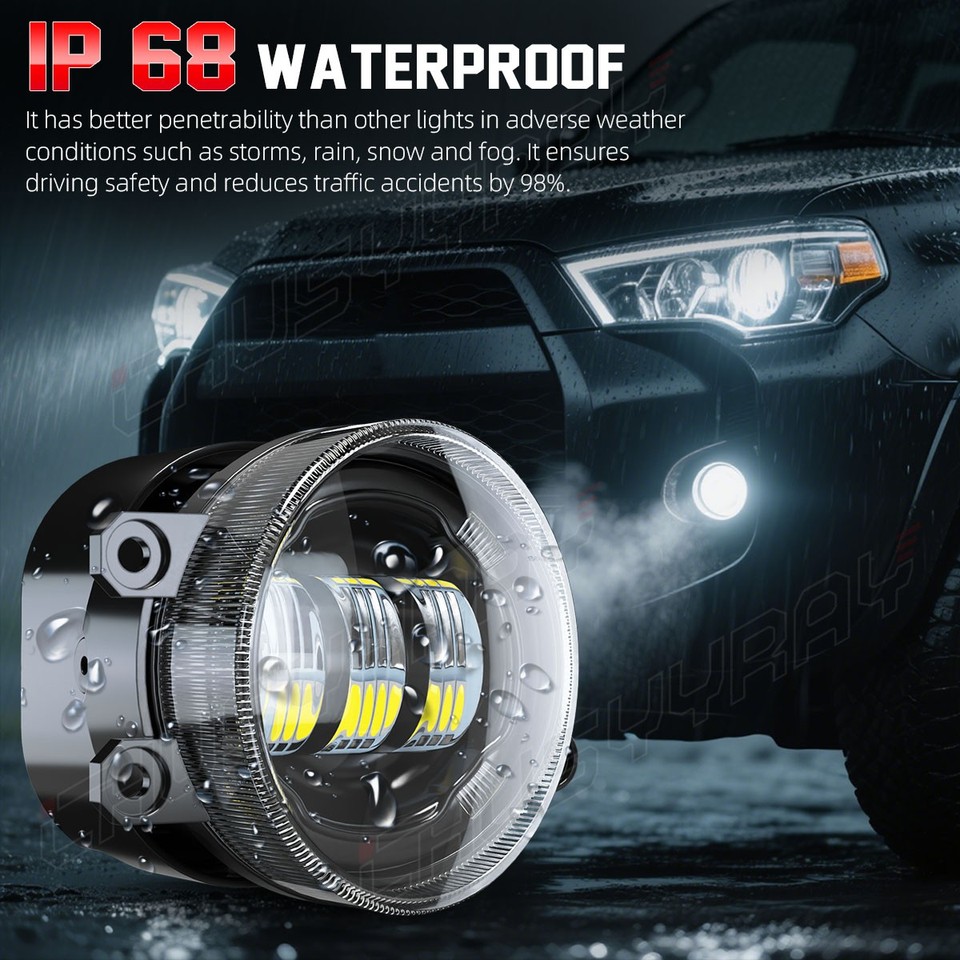 LED PAIR Front Bumper Fog Lights Driving Lamps For TOYOTA 4RUNNER 2014 ...