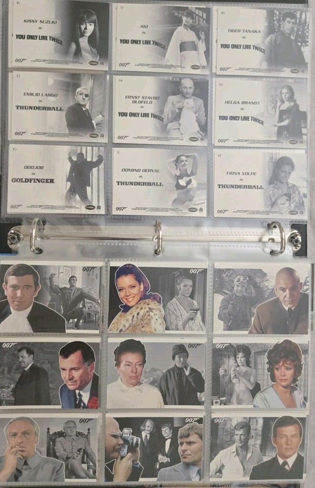 James Bond Heroes & Villains Official Rittenhouse Binder & 6 AUTOGRAPH ...