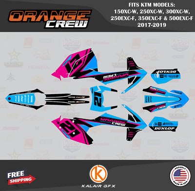 Graphics Kit for KTM 150/250/300XC-W & 250/350/500EXC-F 2017-19 OG-Crew ...