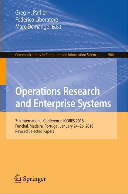 Operations Research And Enterprise Systems von Federico Liberatore Marc ...