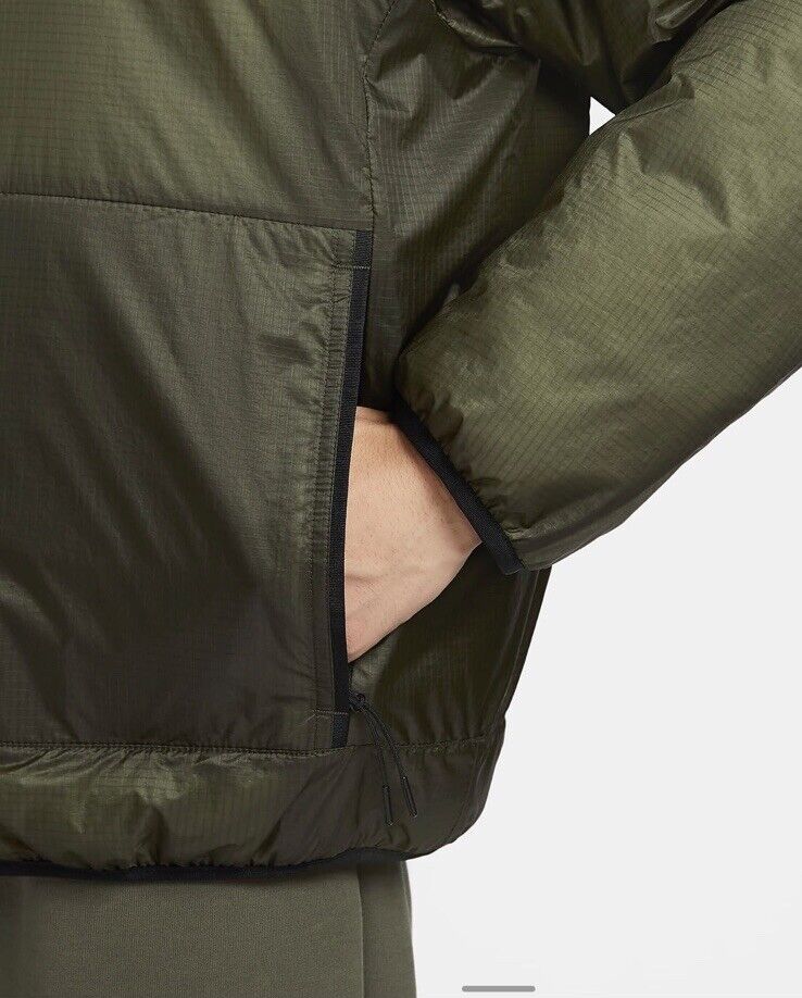 Nike Men's Jacket Sportswear Tech Therma-Fit Loose GREEN Nike Men's Jacket Sportswear Tech Therma-Fit Loose GREEN