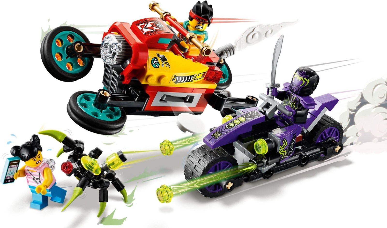 LEGO 80018 MONKIE KID: Monkie Kid's Cloud Bike Spindrax & Rui minifigs ...