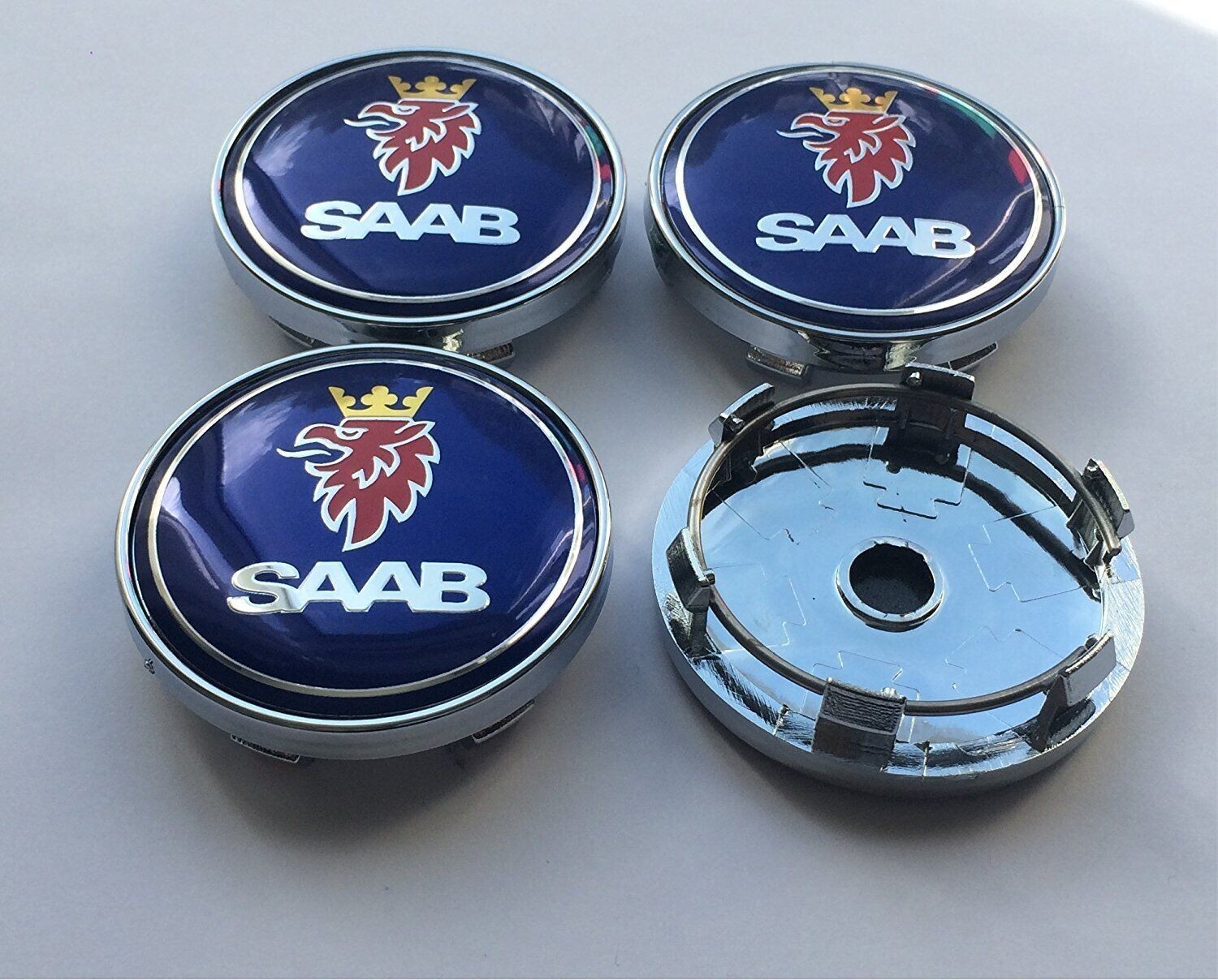 4x SAAB Wheel Centre Hub Caps Fit 9-3 9-5 900 93 95 High Quality 60mm ...