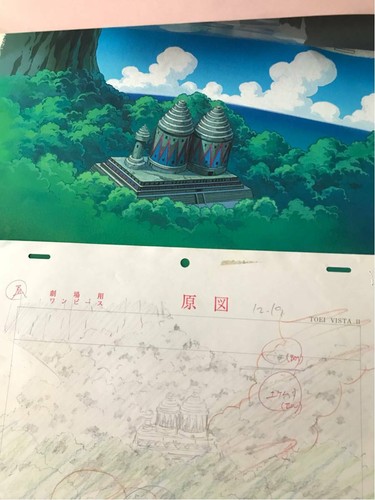 One Piece Cel Set of 33 Luffy Zoro with Original Sketches and ...